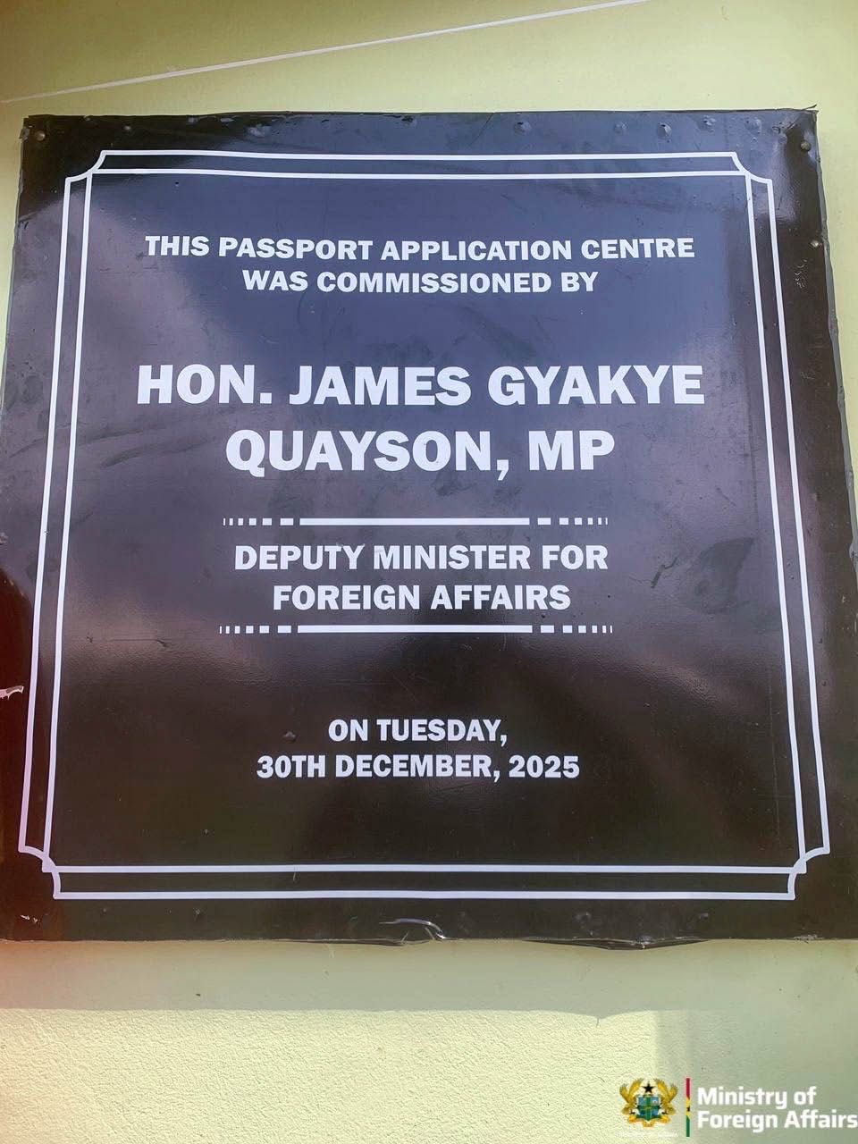 New Passport Application Centre Commissioned in Techiman ...